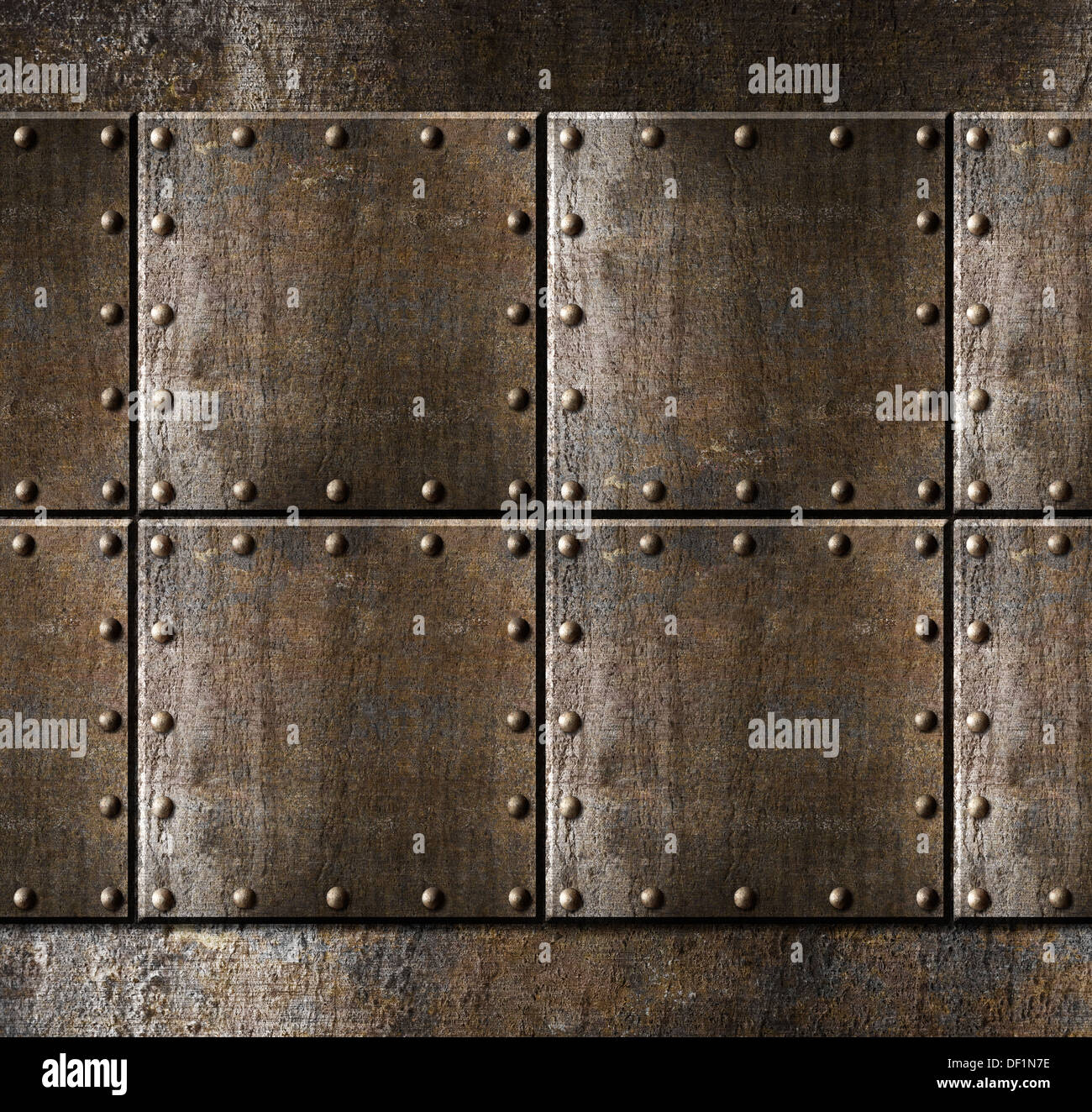 metal armour background with rivets Stock Photo - Alamy