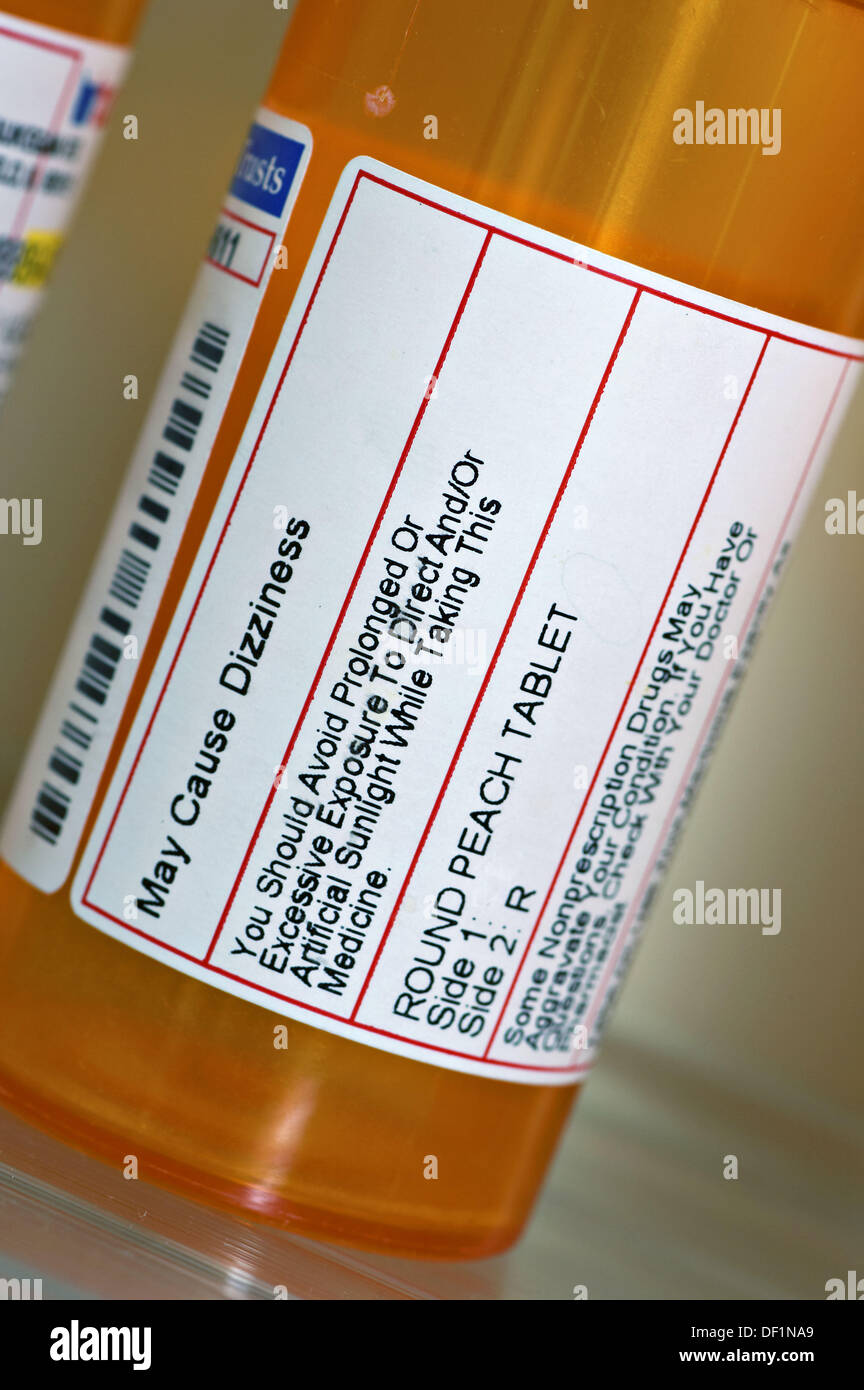 Medication Drug Warning Label High Resolution Stock Photography and ...
