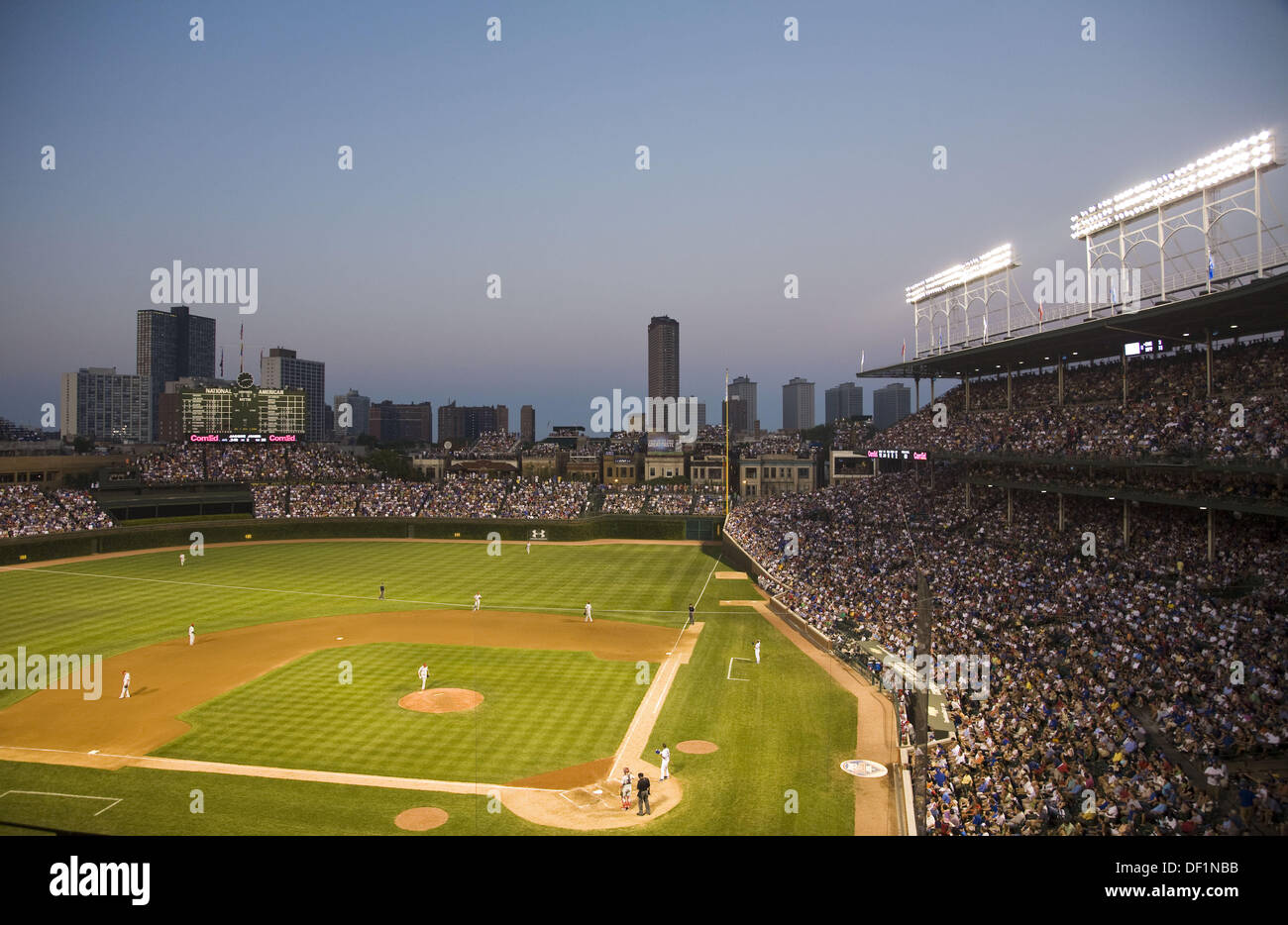 Baseball Stadium Crowd Night