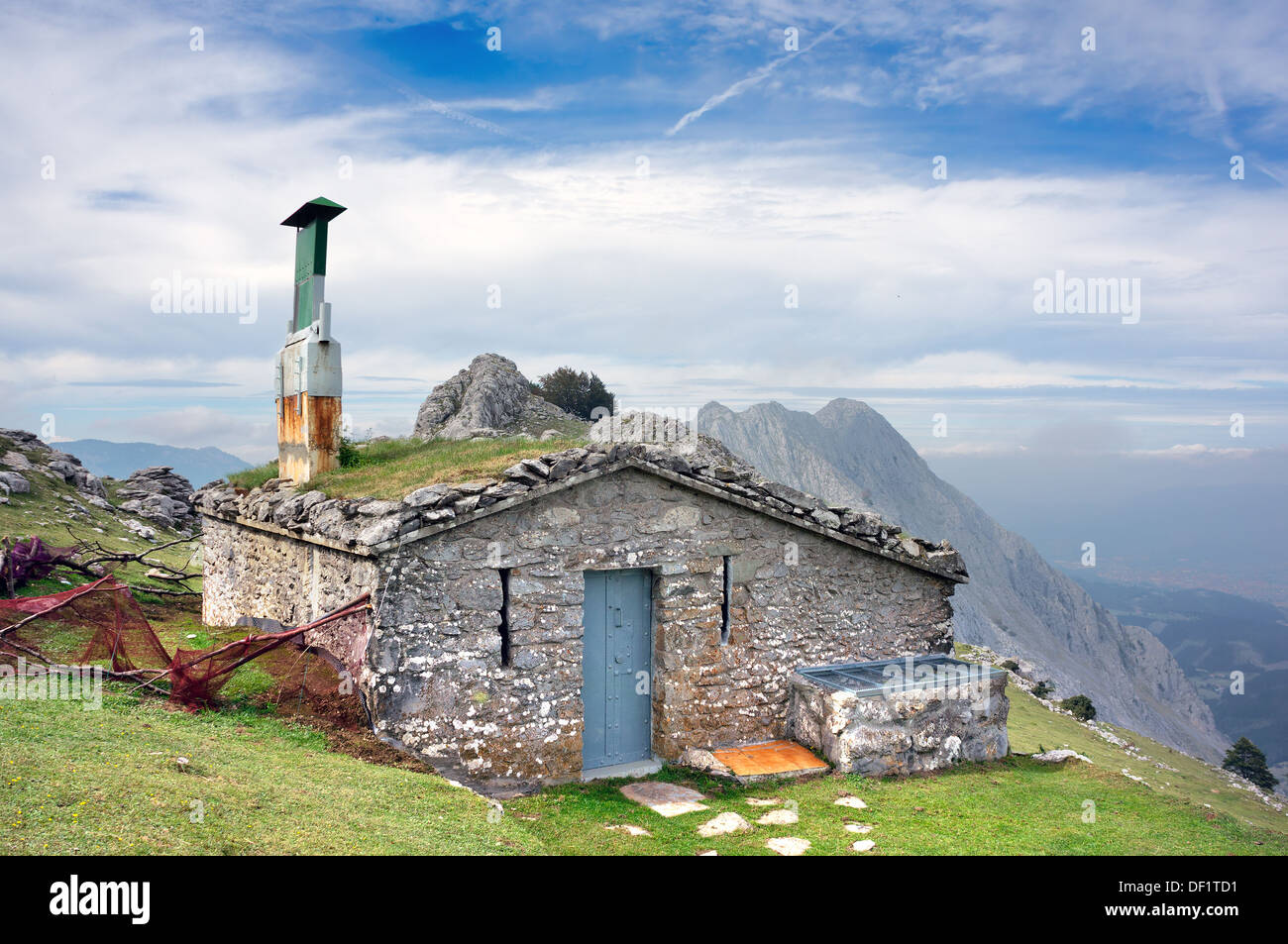 House on mountain range. Basque Country Stock Photo - Alamy