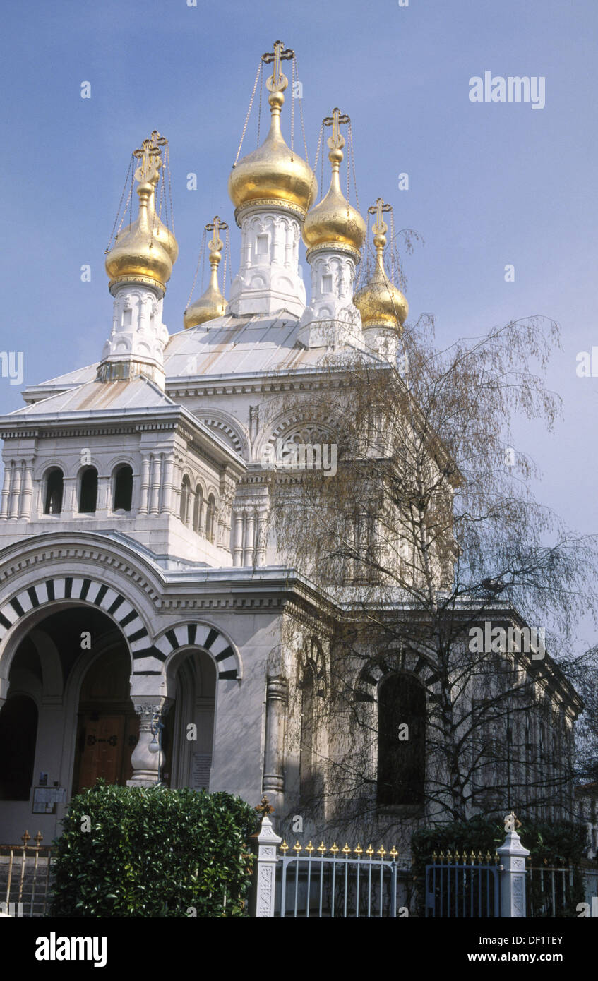 Geneva Switzerland Russian Orthodox Church Stock Photos & Geneva ...