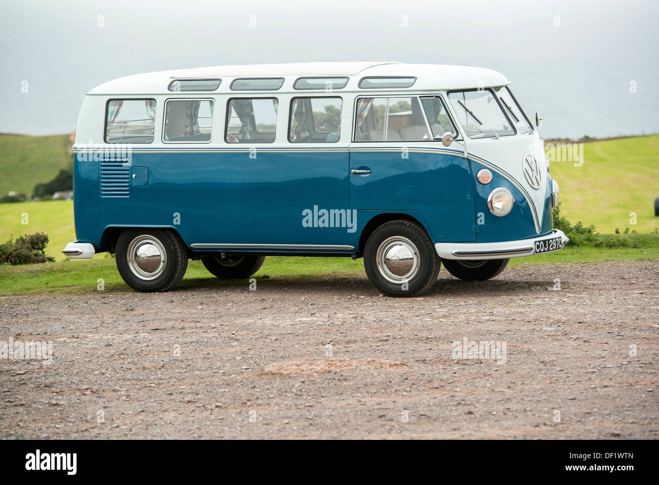 a classic VW 1965 original British RHD 21 window caravette campervan ...