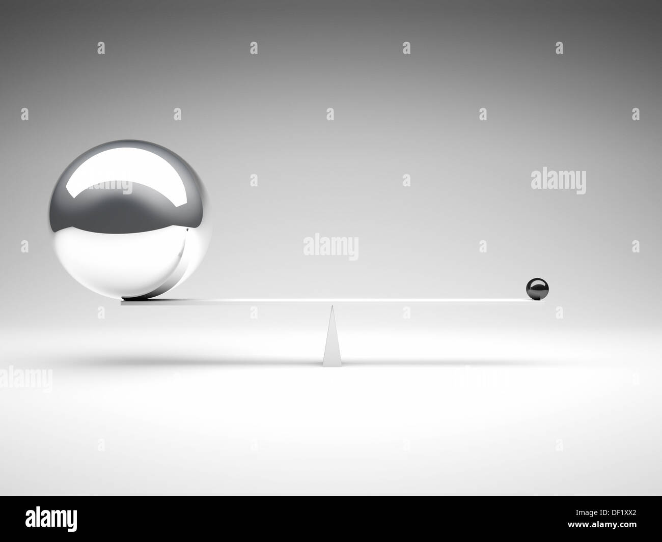 3d image of different balanced balls Stock Photo - Alamy