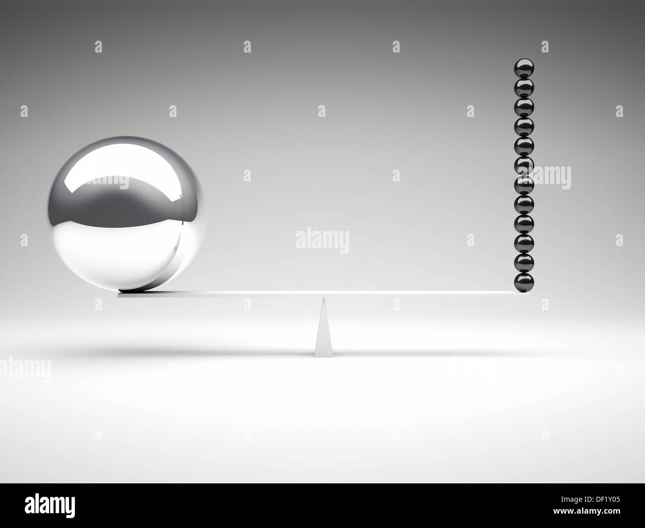 3d image of different balanced balls Stock Photo - Alamy
