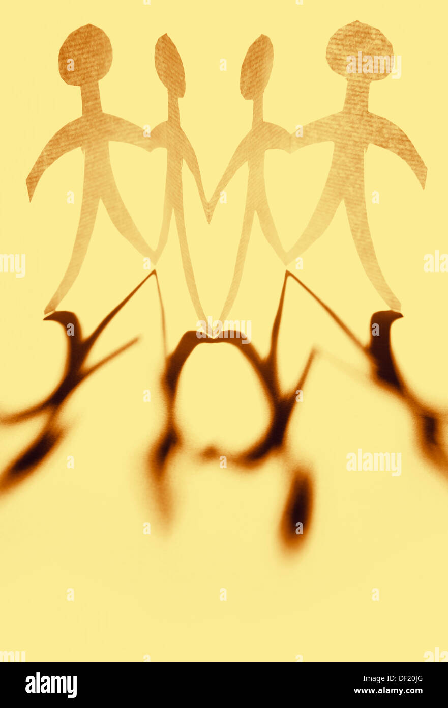 Teamwork concept human paper doll hi-res stock photography and images ...