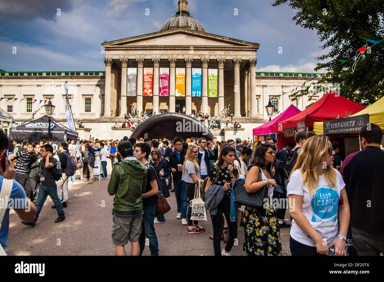 London, UK. 26th Sep, 2013. UCL students participate in Freshers' week ...