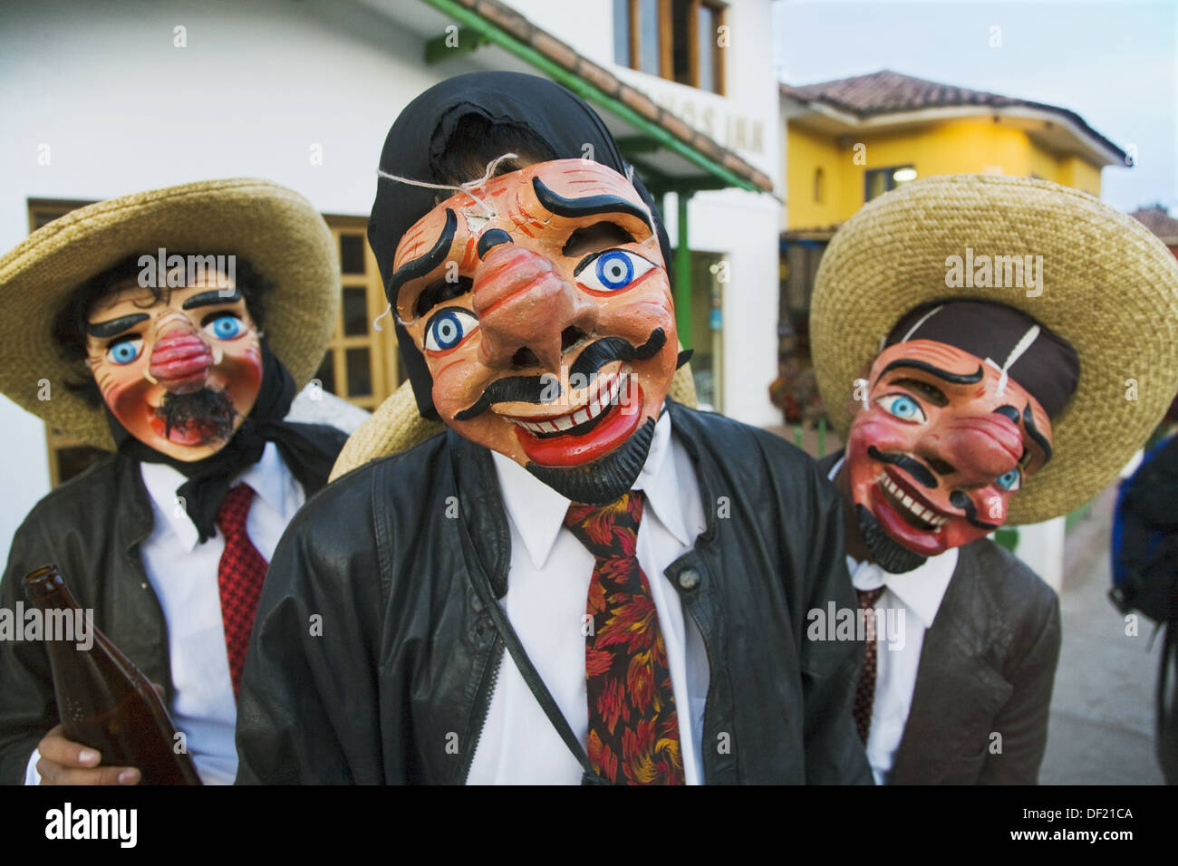 Men with traditional folk masks, Cusco, Peru Stock Photo - Alamy