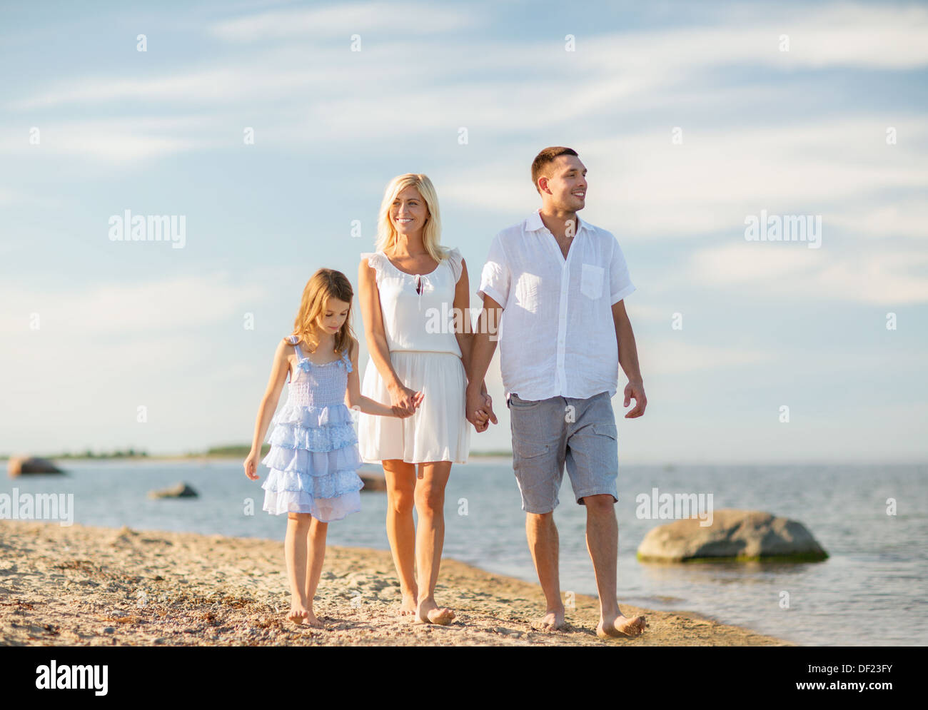 happy family at the seaside Stock Photo - Alamy