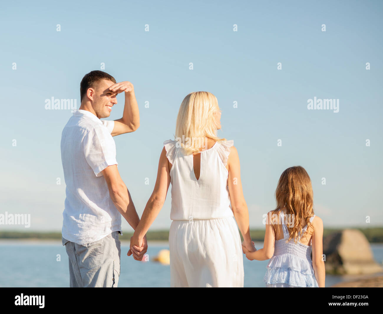 happy family at the seaside Stock Photo - Alamy