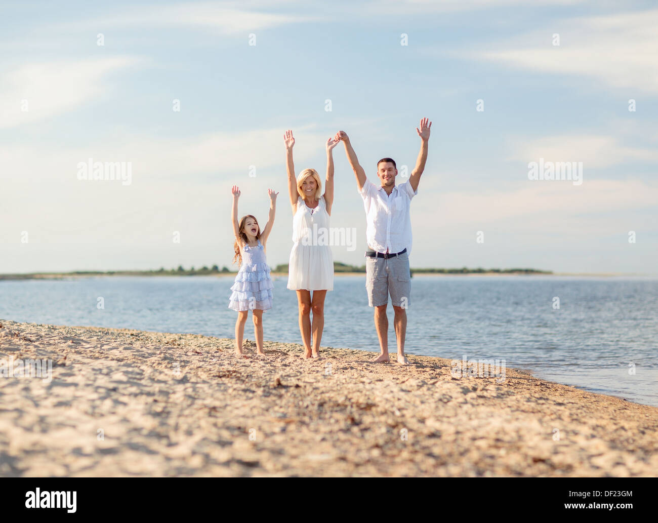 happy family at the seaside Stock Photo - Alamy