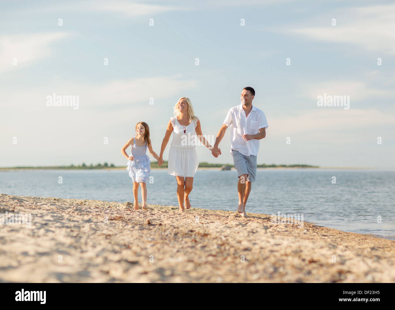 happy family at the seaside Stock Photo - Alamy