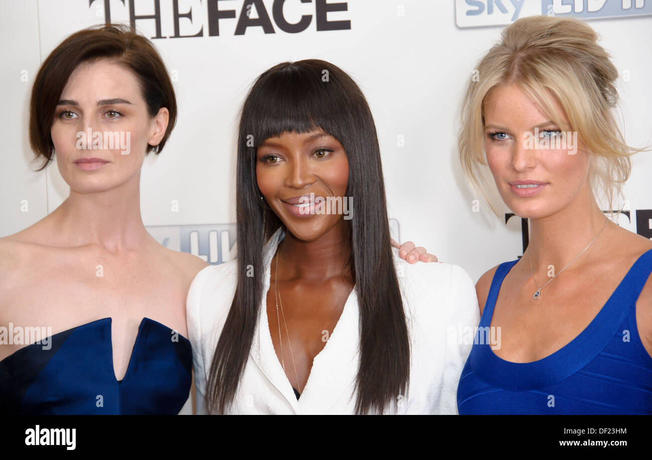 Erin O'Connor, Naomi Campbell and Swedish model Caroline Winberg attend ...