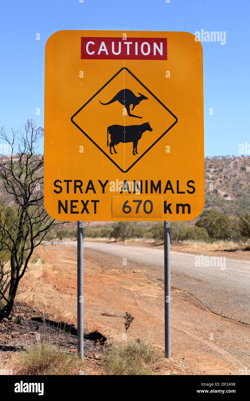Road sign caution western australia hi-res stock photography and images ...