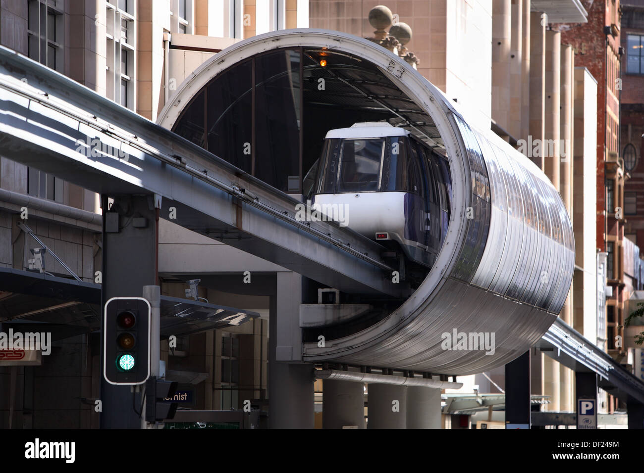 Transport city rail stop station urban australia hi-res stock ...