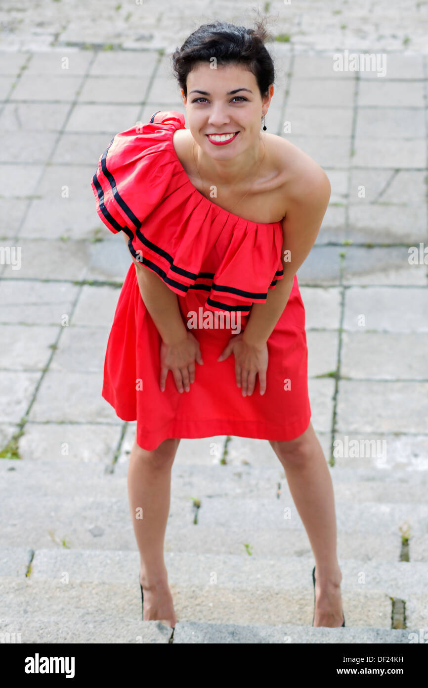 Smile woman square hi-res stock photography and images - Alamy