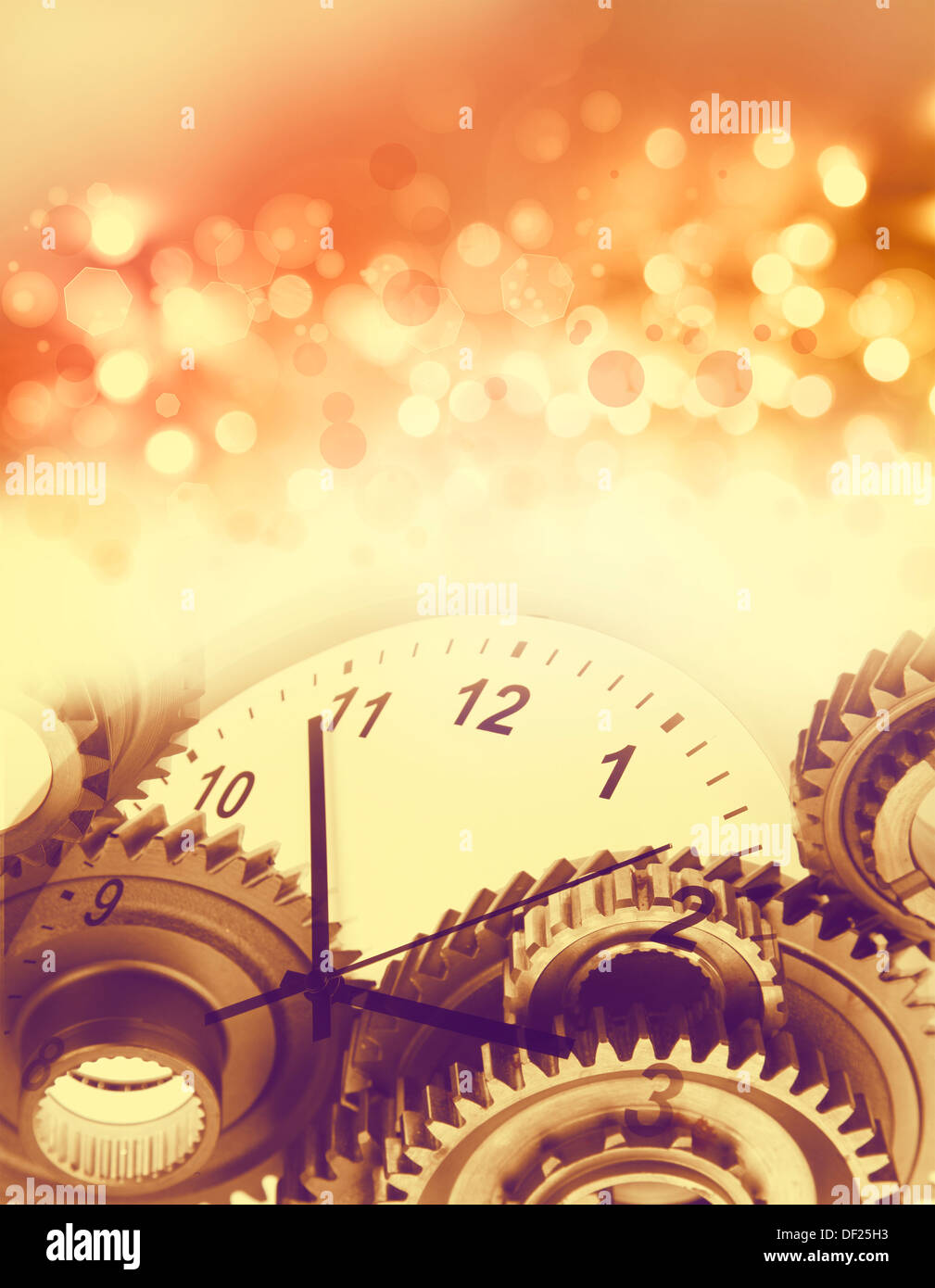 Clock face, gears, and abstract background Stock Photo - Alamy