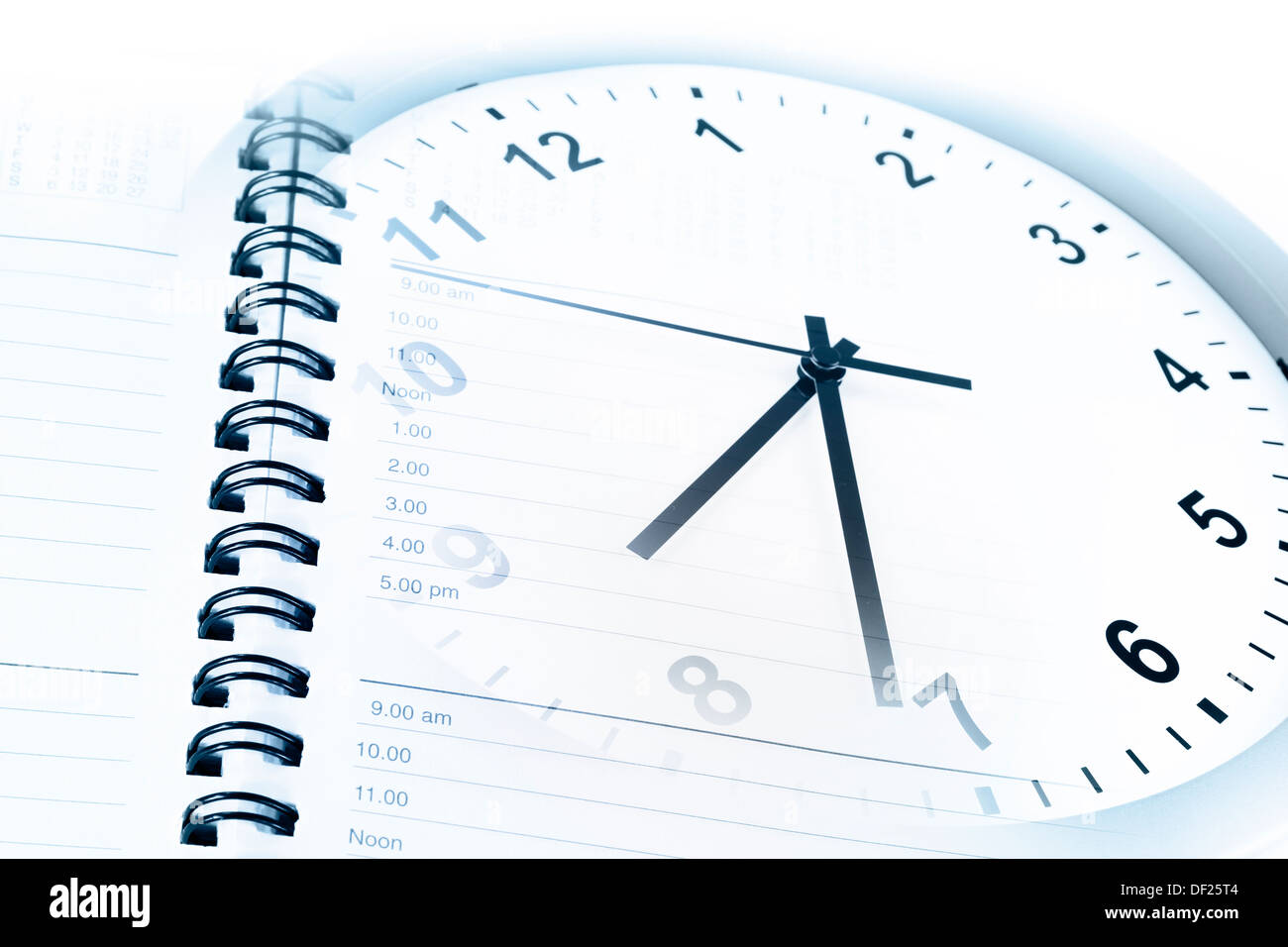Diary Page Clock High Resolution Stock Photography and Images - Alamy