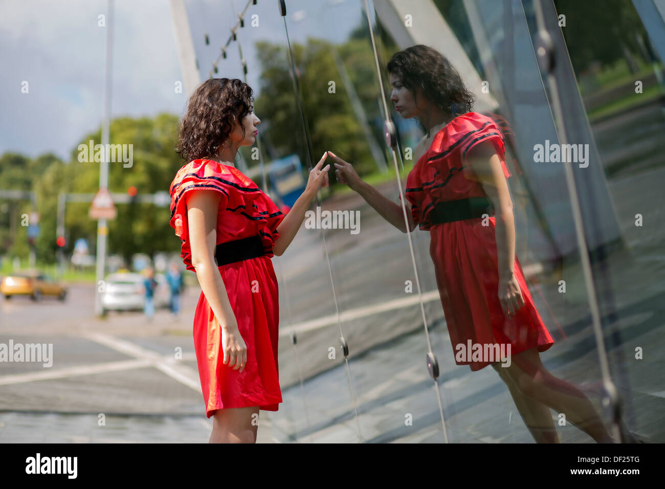 Woman in soaking wet dress hi-res stock photography and images - Alamy