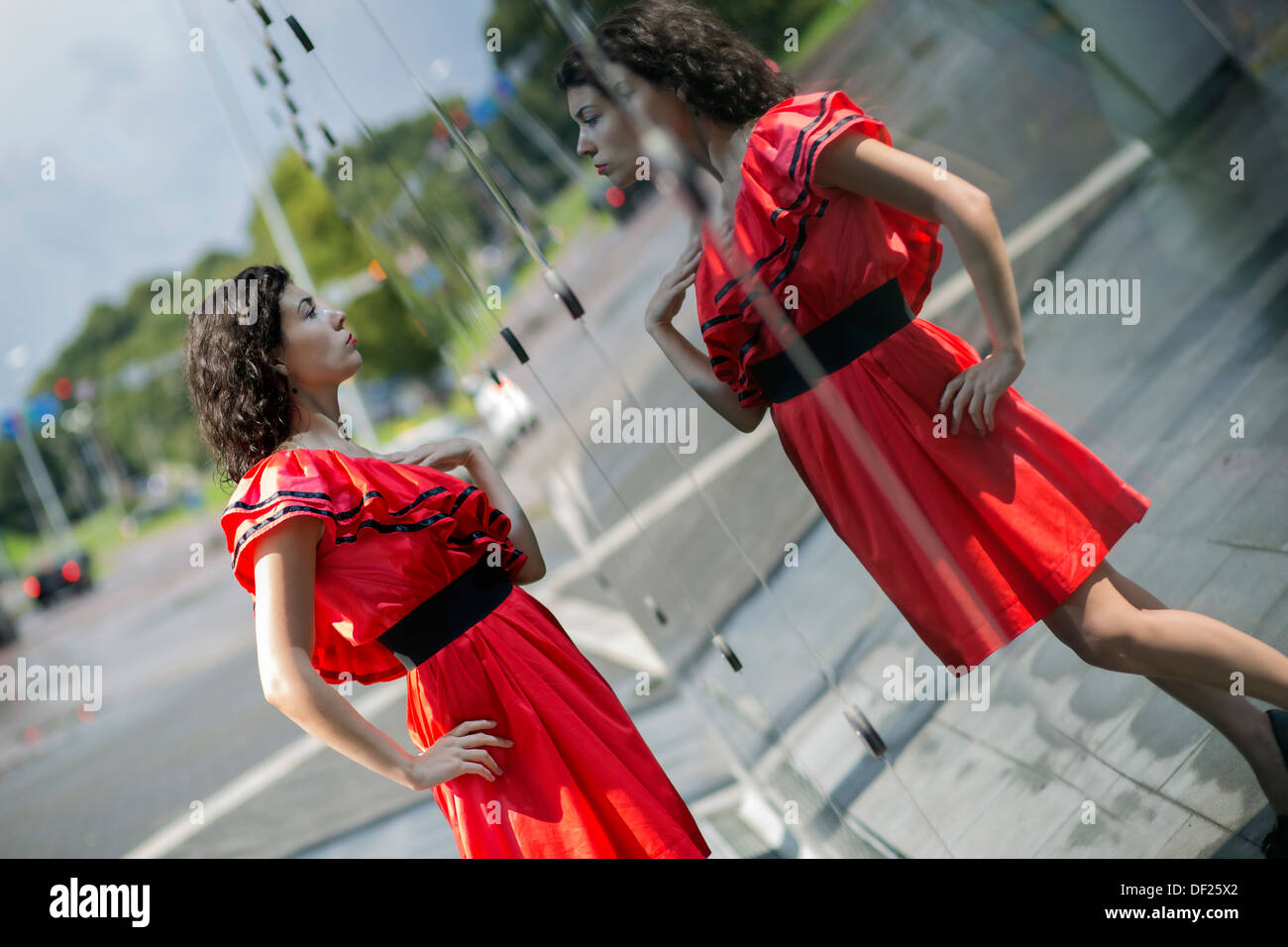 Woman in soaking wet dress hi-res stock photography and images - Alamy