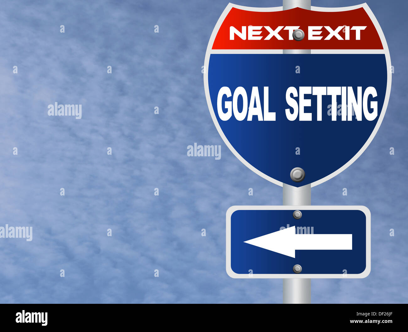 Goal setting road sign Stock Photo - Alamy