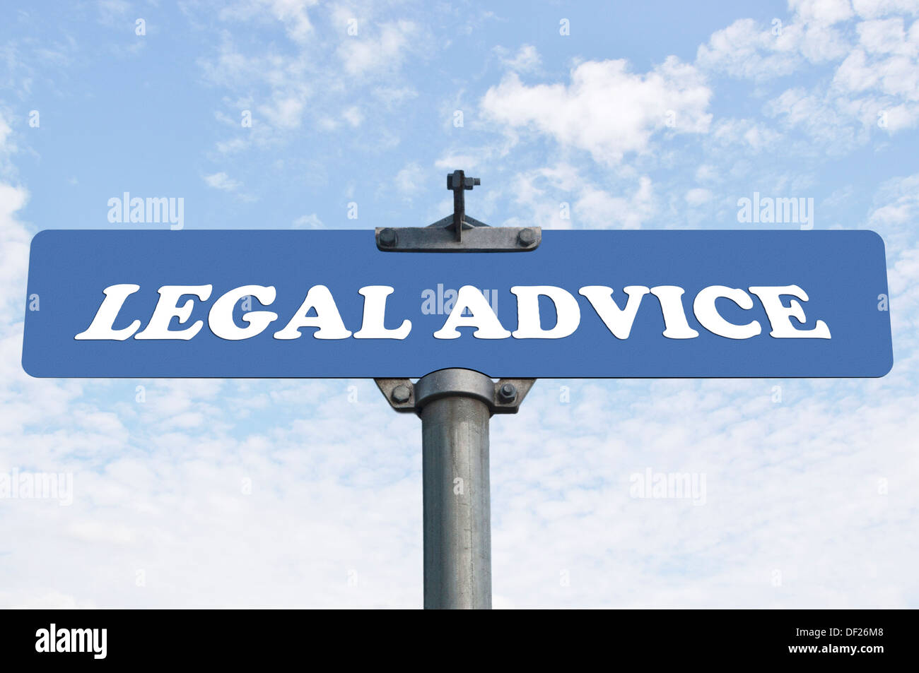 Legal advice road sign Stock Photo - Alamy