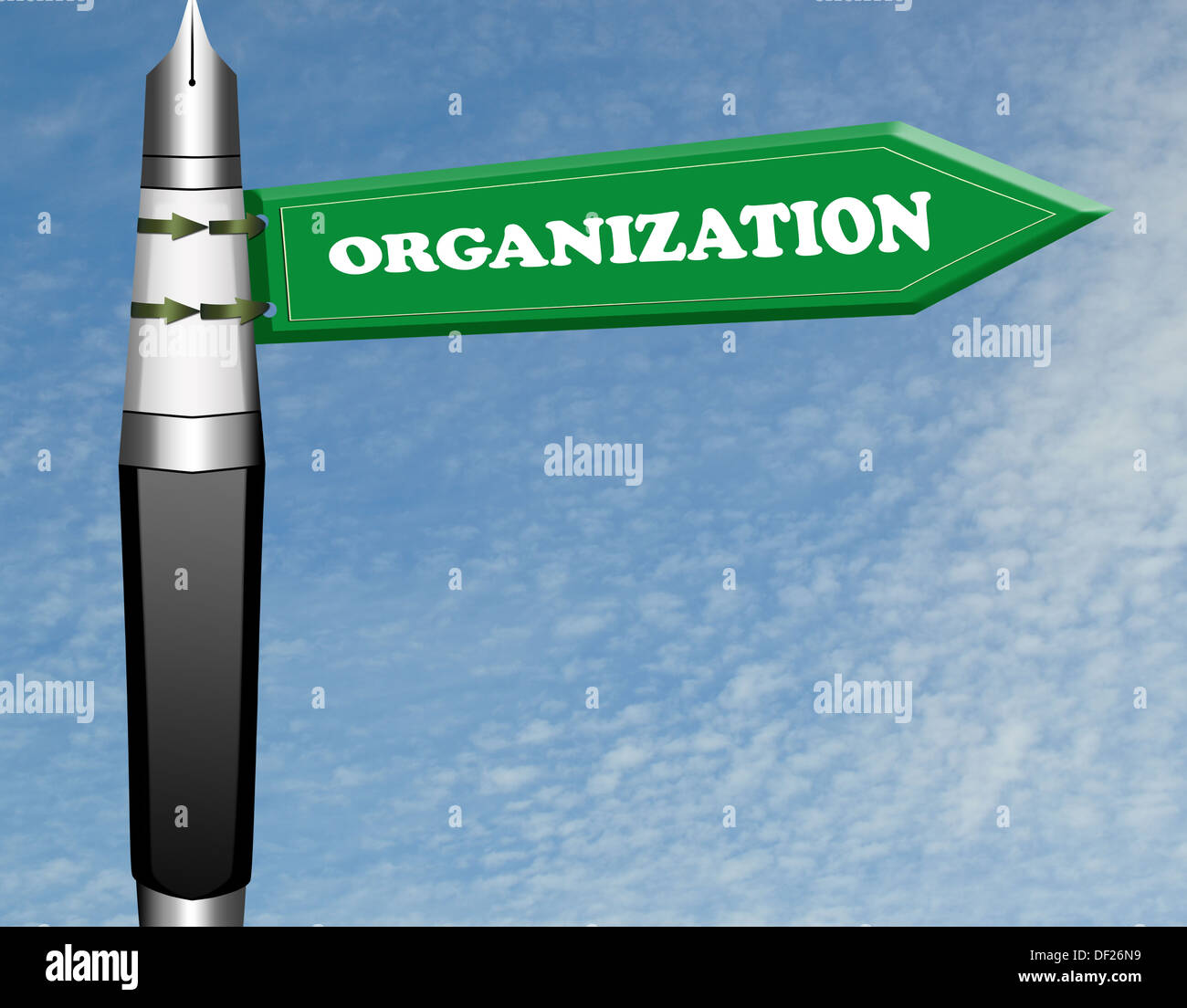 Organization road sign Stock Photo - Alamy
