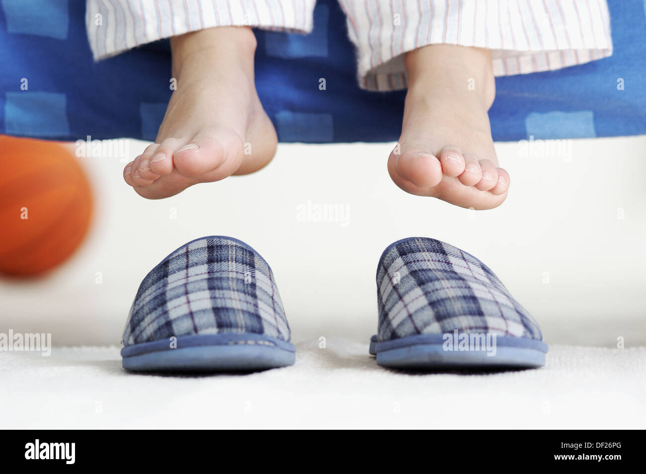 Boy getting up bed morning hi-res stock photography and images - Alamy