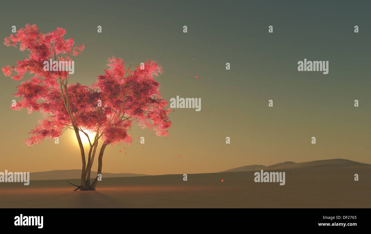 Pink tree computer graphics hi-res stock photography and images - Alamy