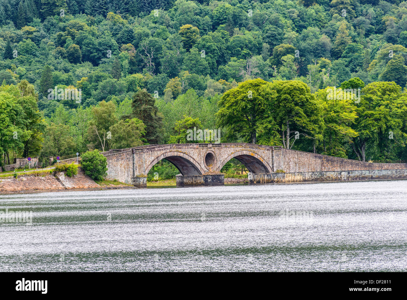 Road bridge landscape through Argyll county, Scotland, UK Stock Photo ...