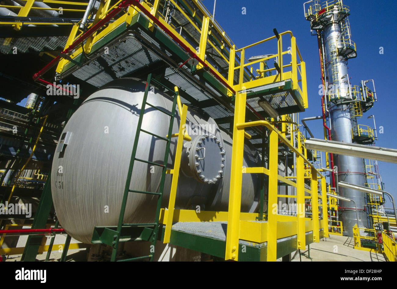 Distillation. Repsol-YPF oil refinery. Tarragona province. Spain Stock ...