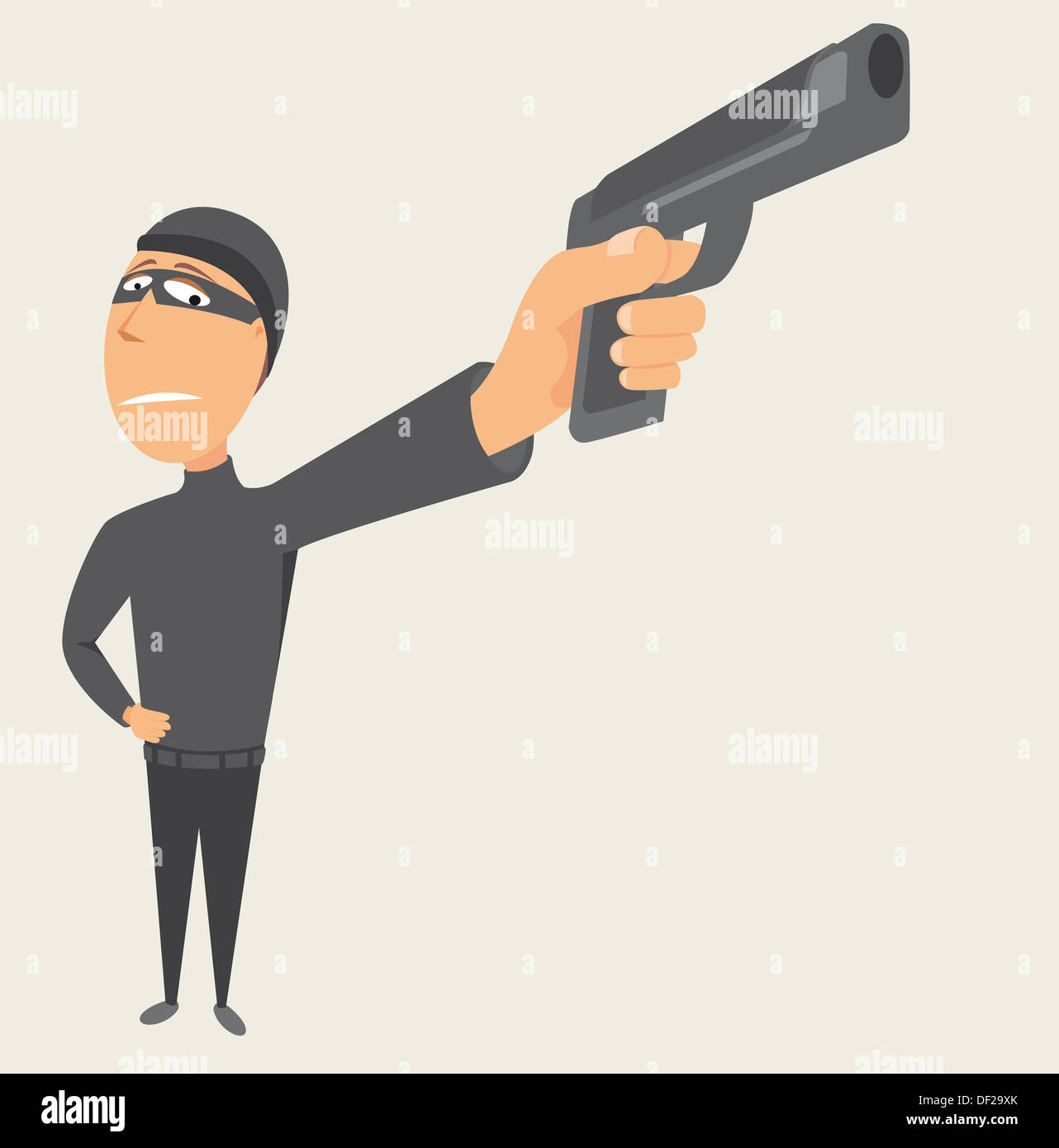 Criminal pointing a gun / Thief Stock Photo - Alamy