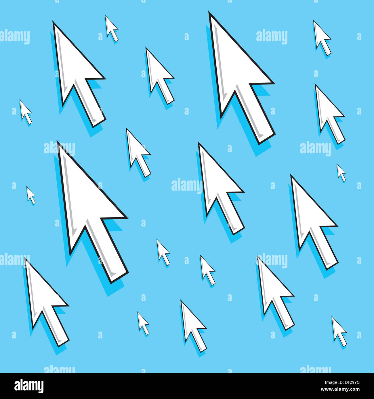 Bunch of cursors attack Stock Photo - Alamy