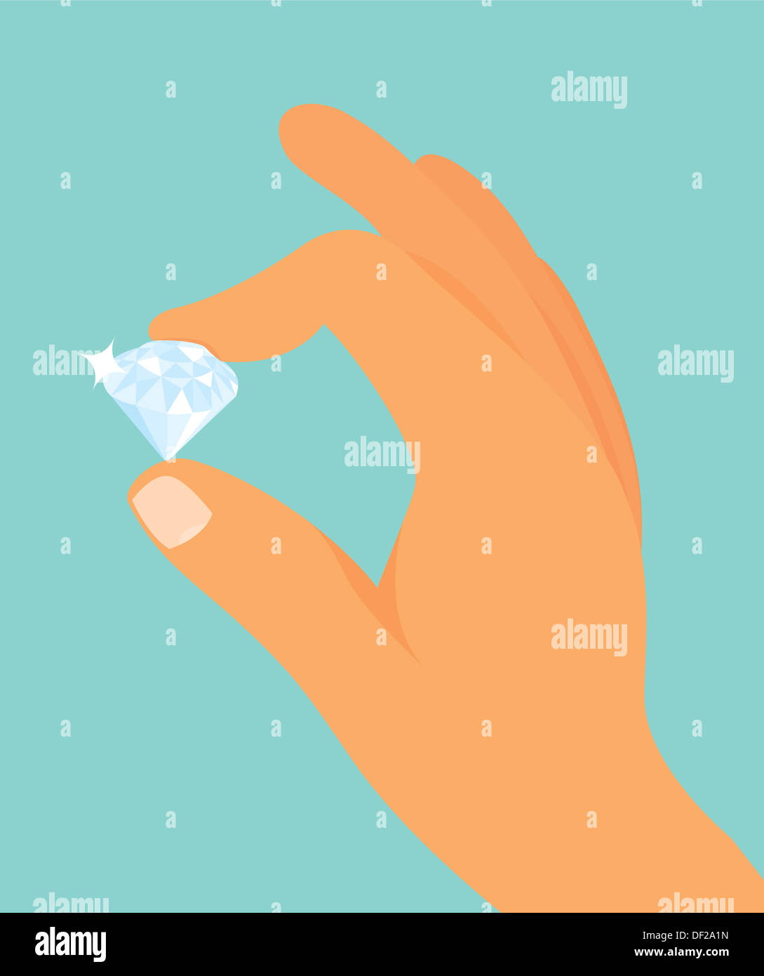 Hand holding a diamond Stock Photo - Alamy