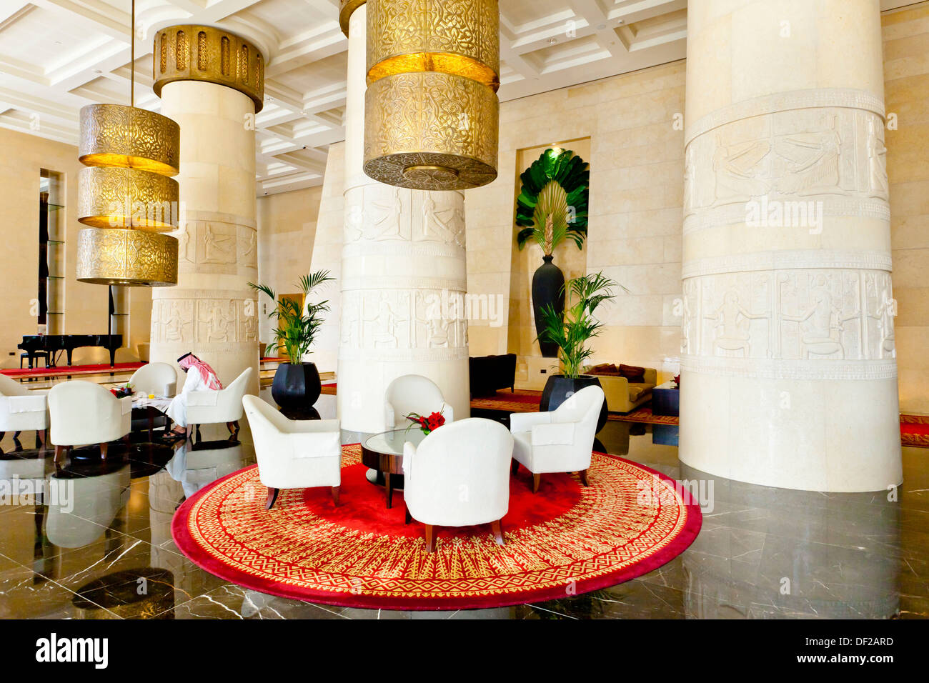 Interior raffles dubai hotel in hi-res stock photography and images - Alamy