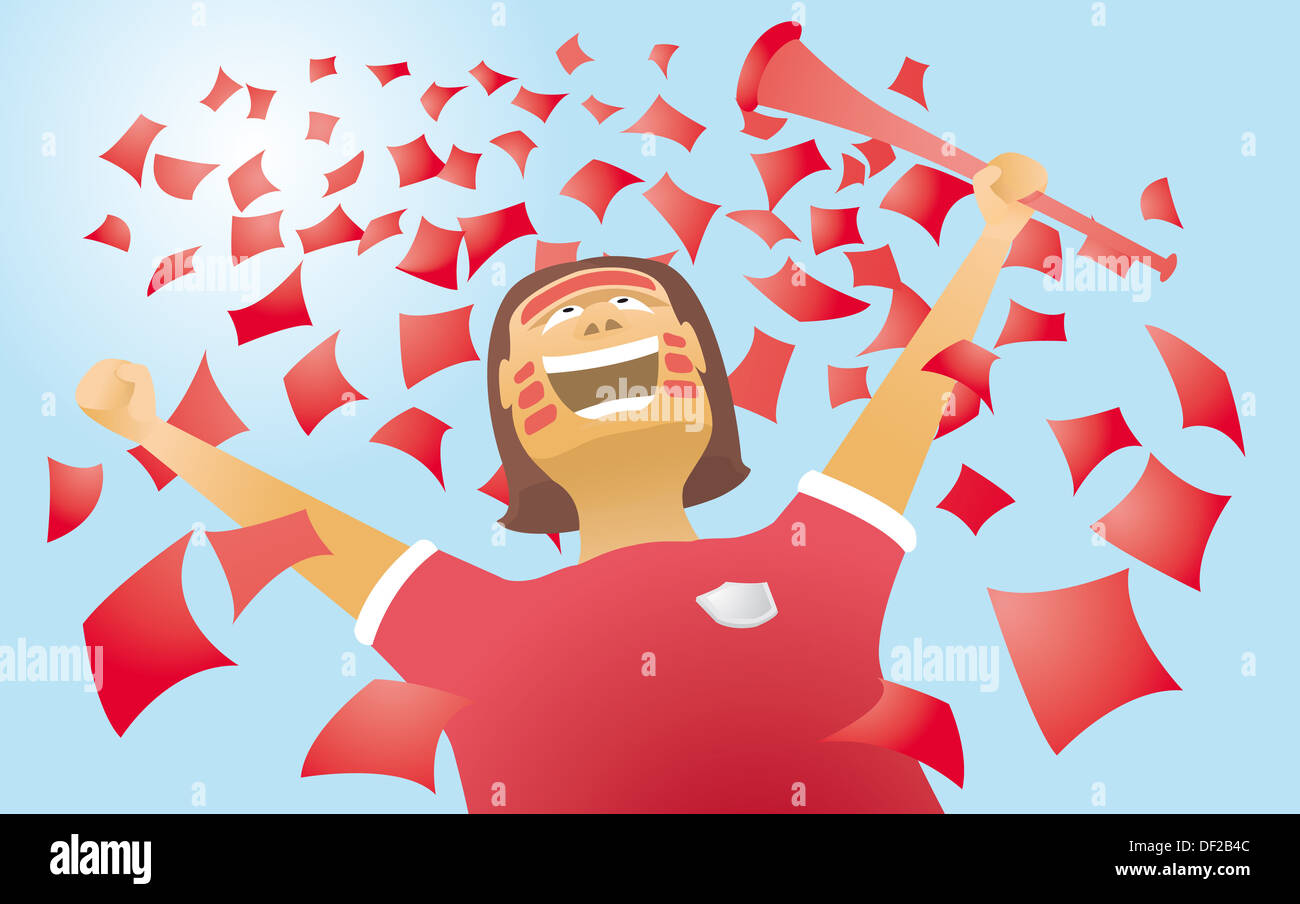 Soccer Fan / Football World Cup and Goal Stock Photo - Alamy