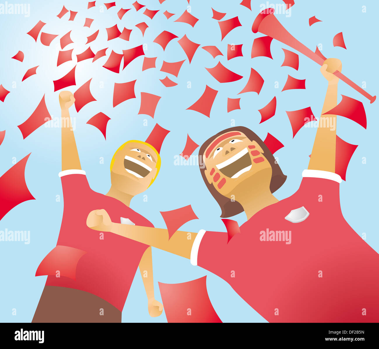 Soccer Fans / Football World Cup and Goal Stock Photo - Alamy