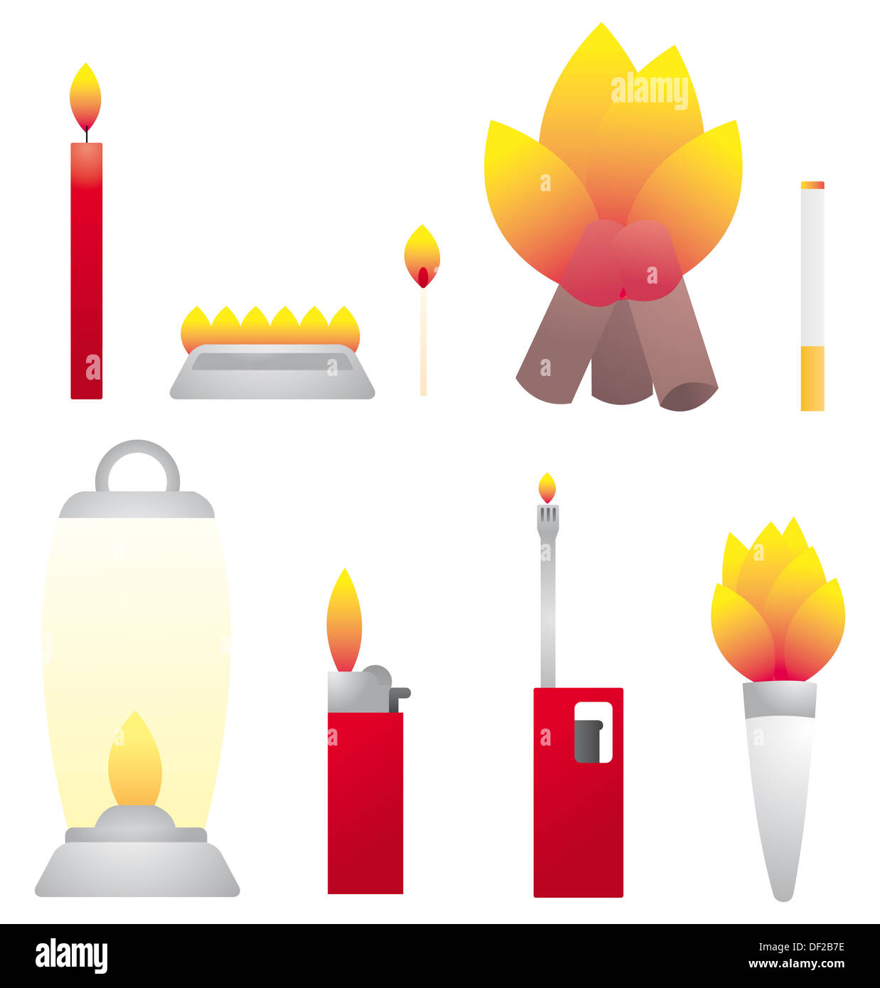 Burning objects Cut Out Stock Images & Pictures - Alamy