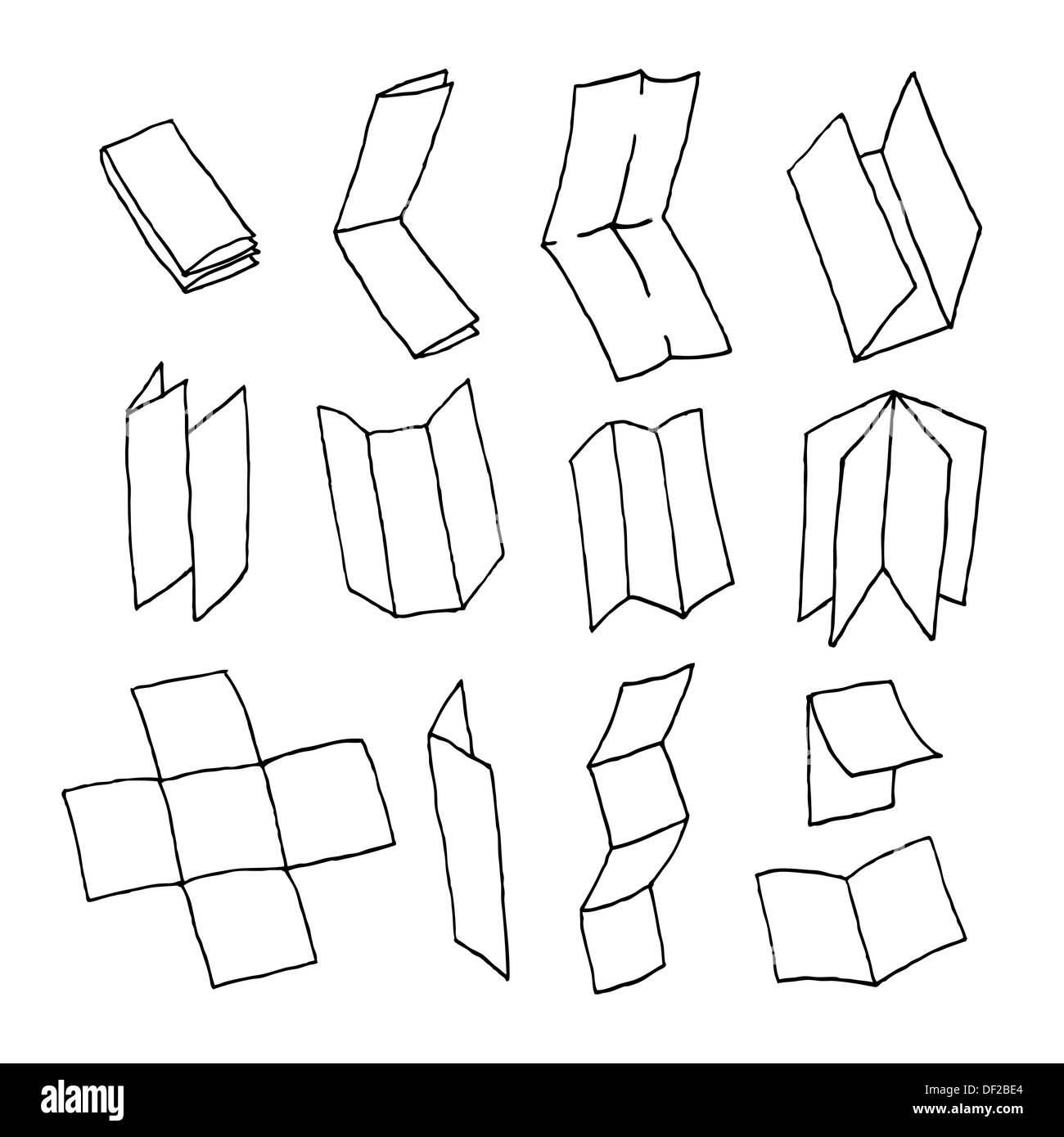 Flyer or brochure format paper set Stock Photo - Alamy