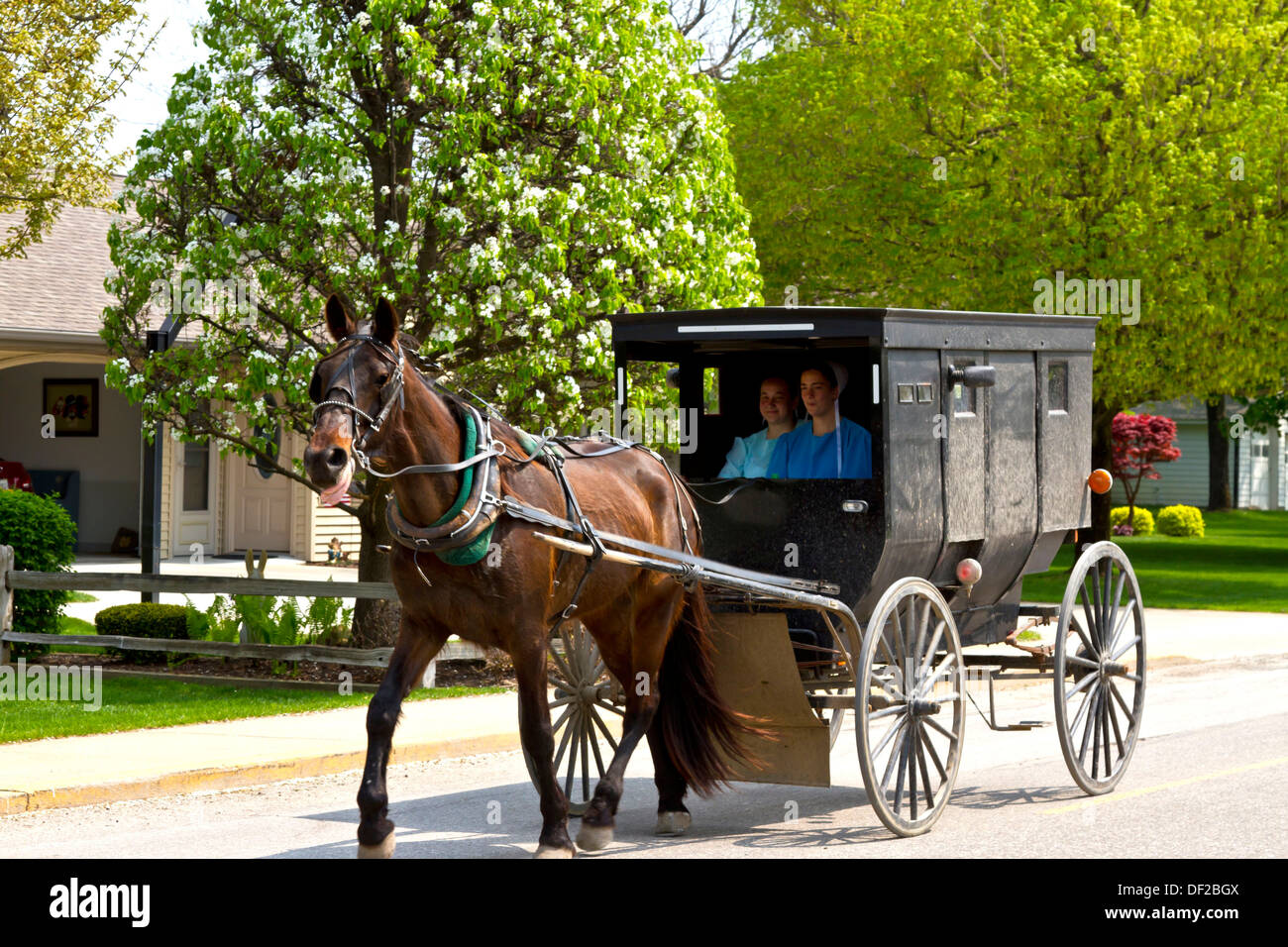 Usa indiana shipshewana amish buggy hi-res stock photography and images ...
