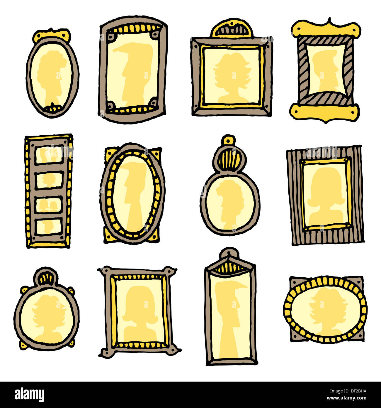 Retro cartoon picture frames Stock Photo - Alamy