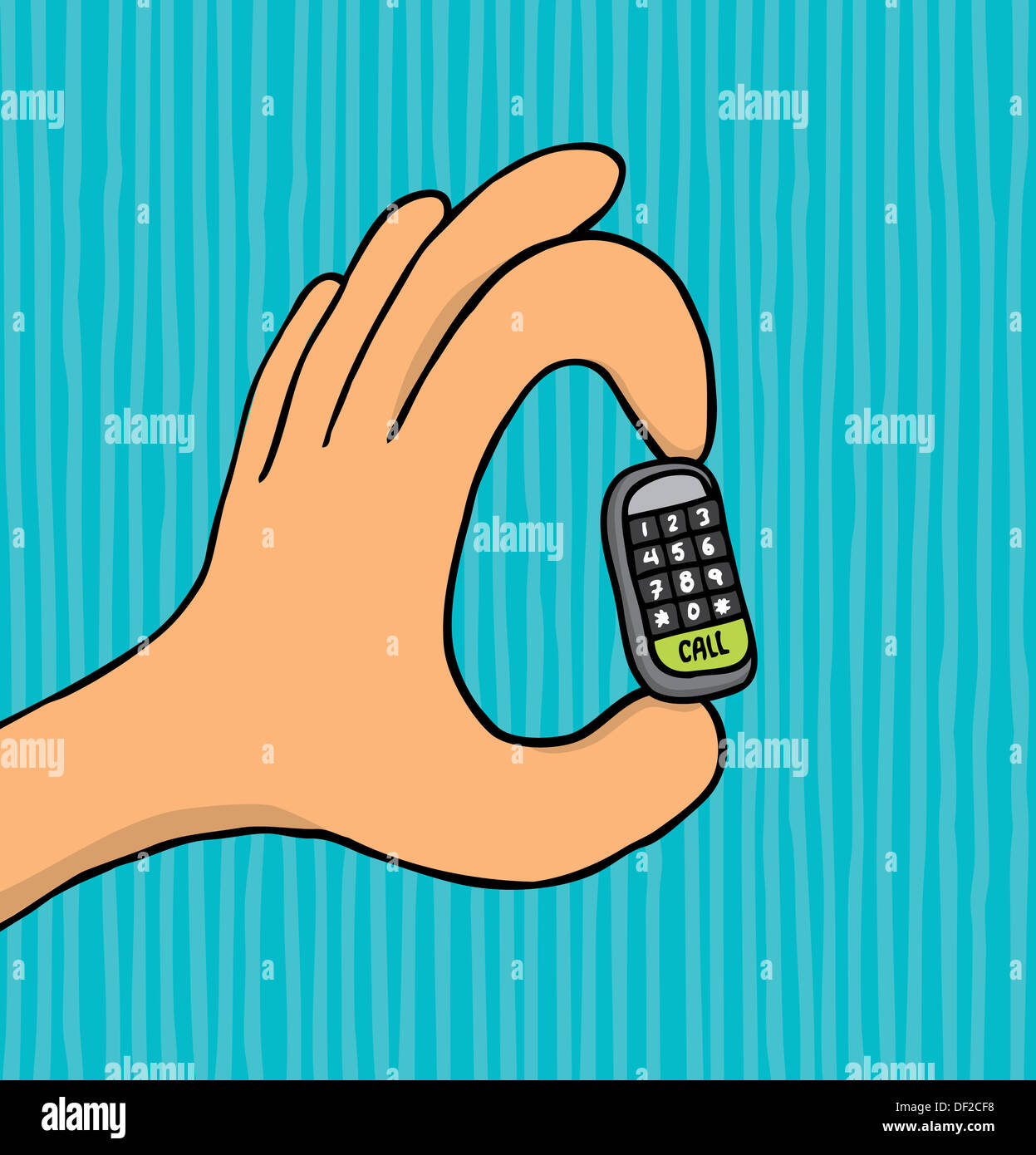 Mobile phone getting smaller Stock Photo - Alamy