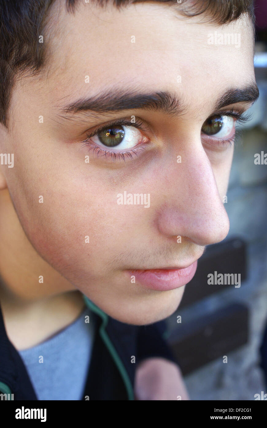 Face of a teenager thinking of the future Stock Photo - Alamy
