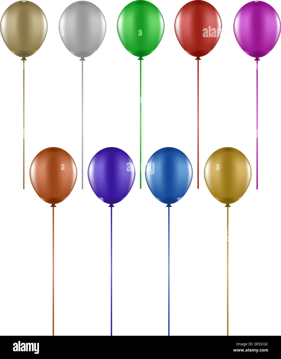 Collection of various different coloured balloons Stock Photo - Alamy