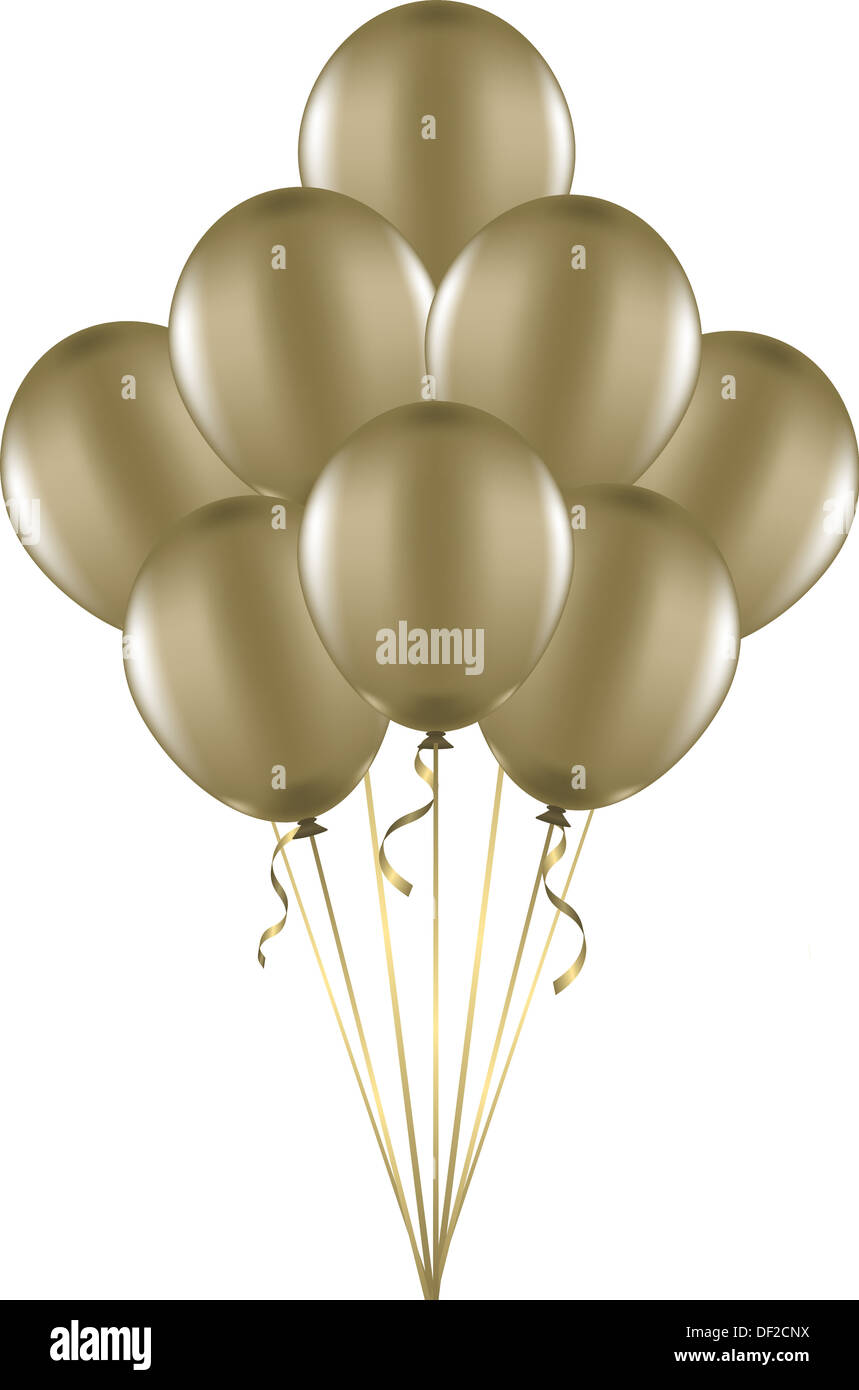 Gold balloons hi-res stock photography and images - Alamy