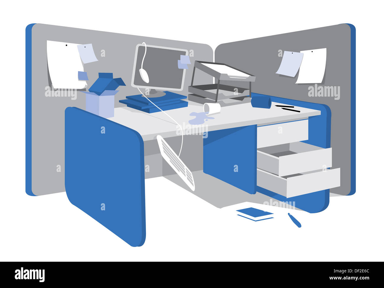 Messy office desk drawer hi-res stock photography and images - Alamy