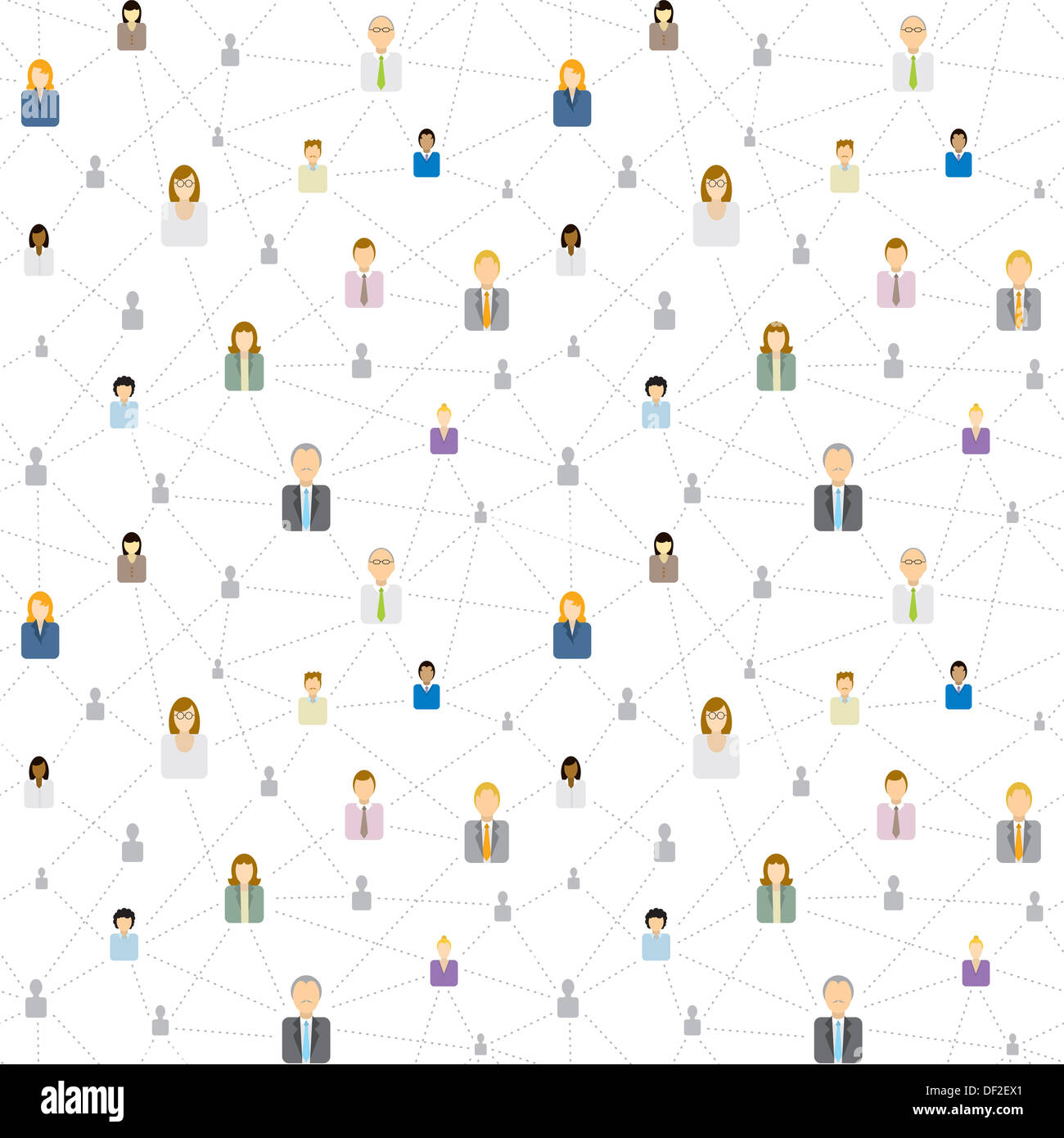 Seamless business social network pattern Stock Photo - Alamy