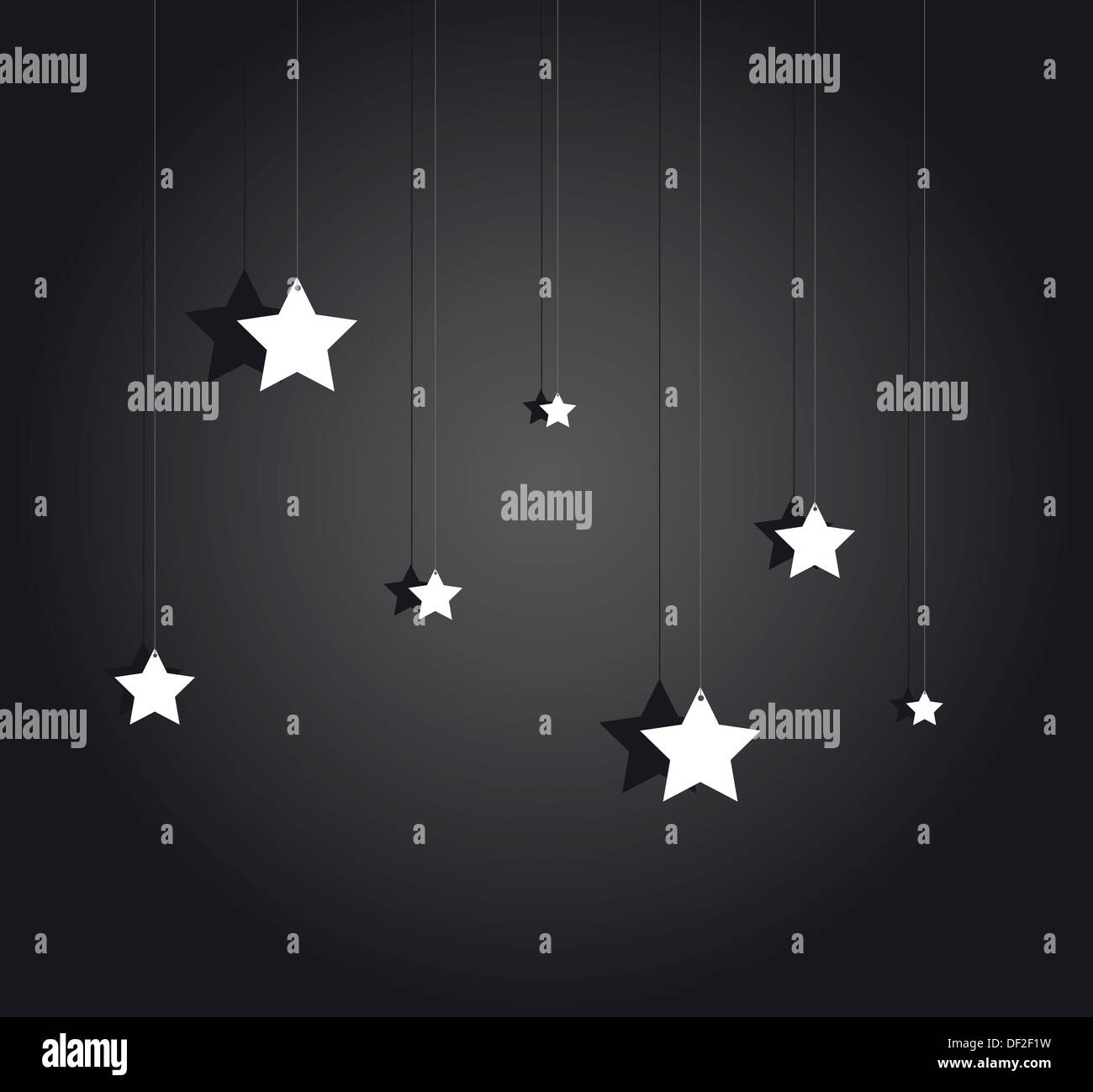 Night stage with hanging stars Stock Photo - Alamy
