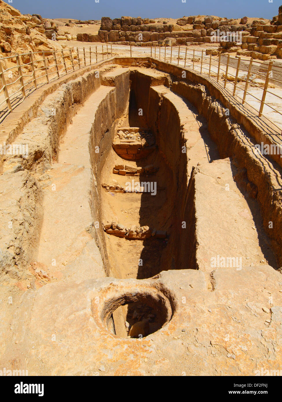 Solar boat pit. Giza pyramids. Cairo. Egypt Stock Photo: 60907214 - Alamy