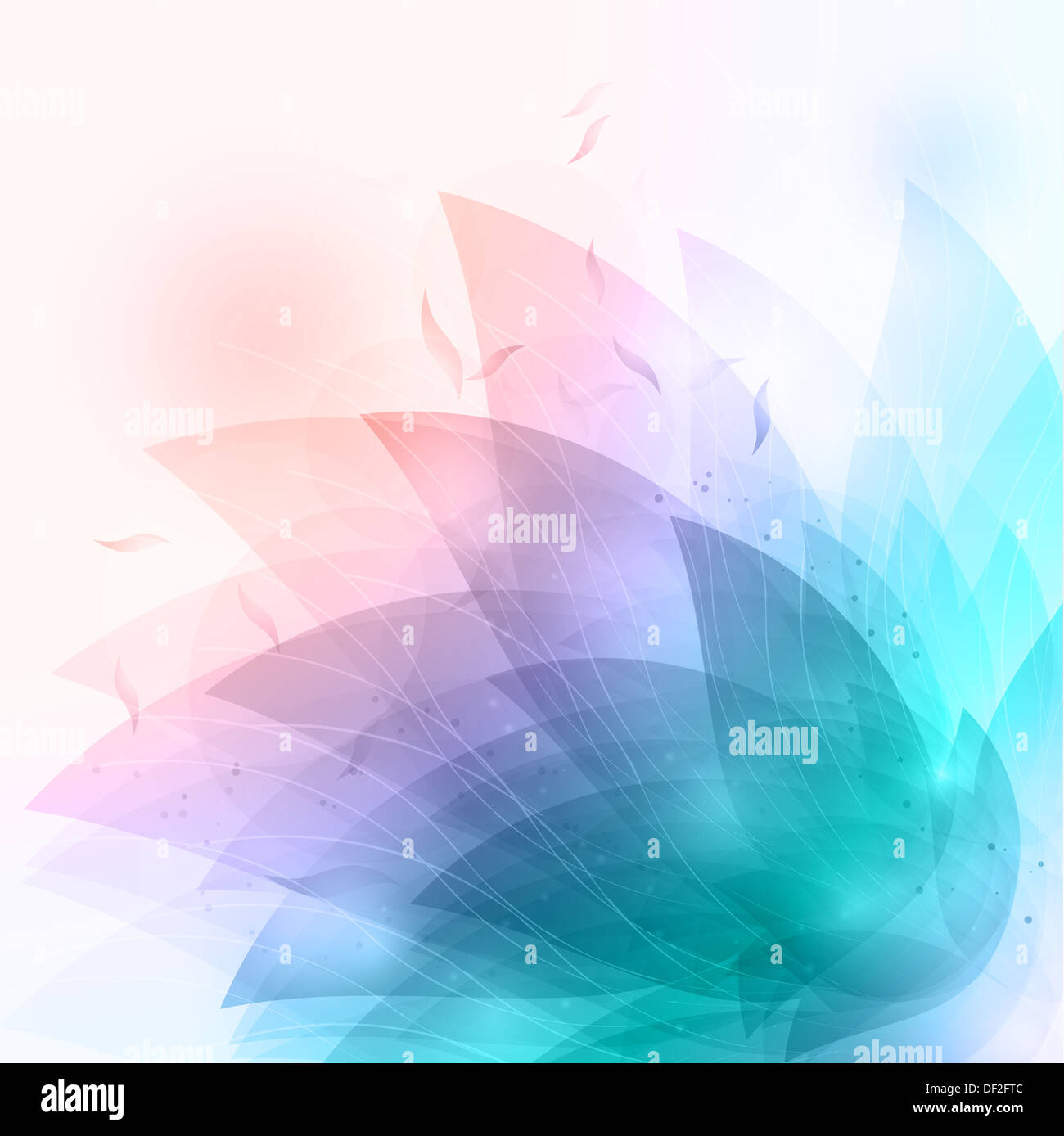 Decorative abstract background with floral elements Stock Photo - Alamy