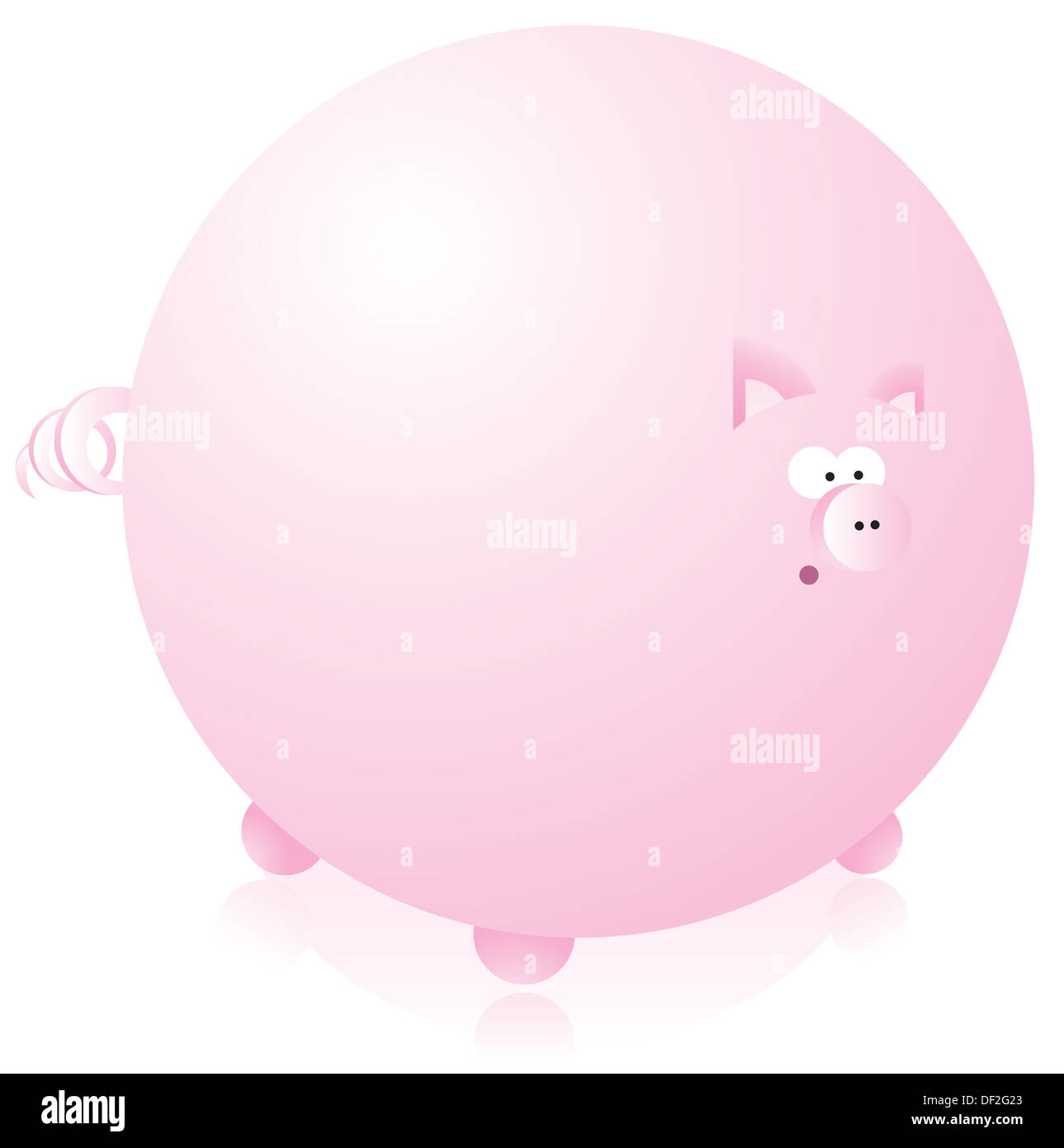 Huge round pink pig Stock Photo - Alamy